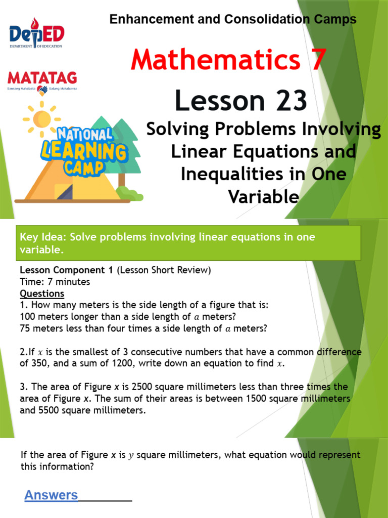 Math 7 - Lesson 23 | PDF