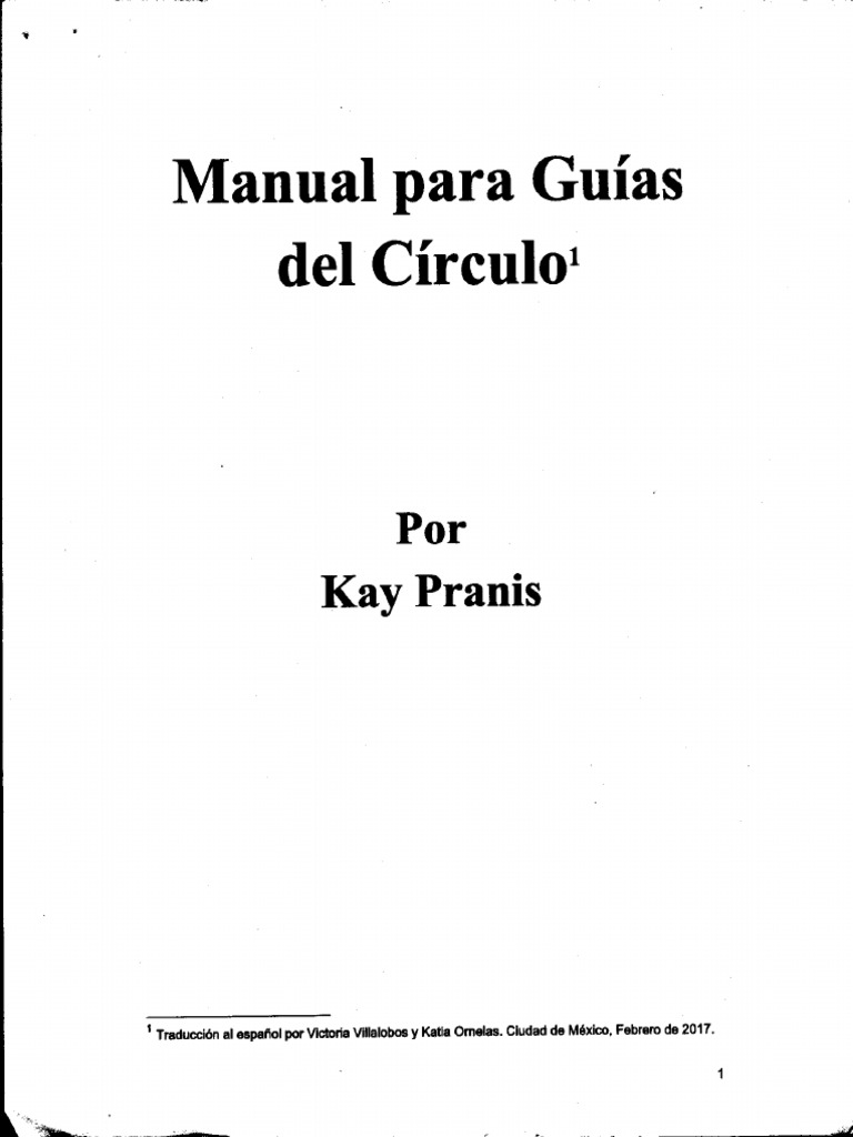 Manual Circulos de Paz Kay Pranis | PDF