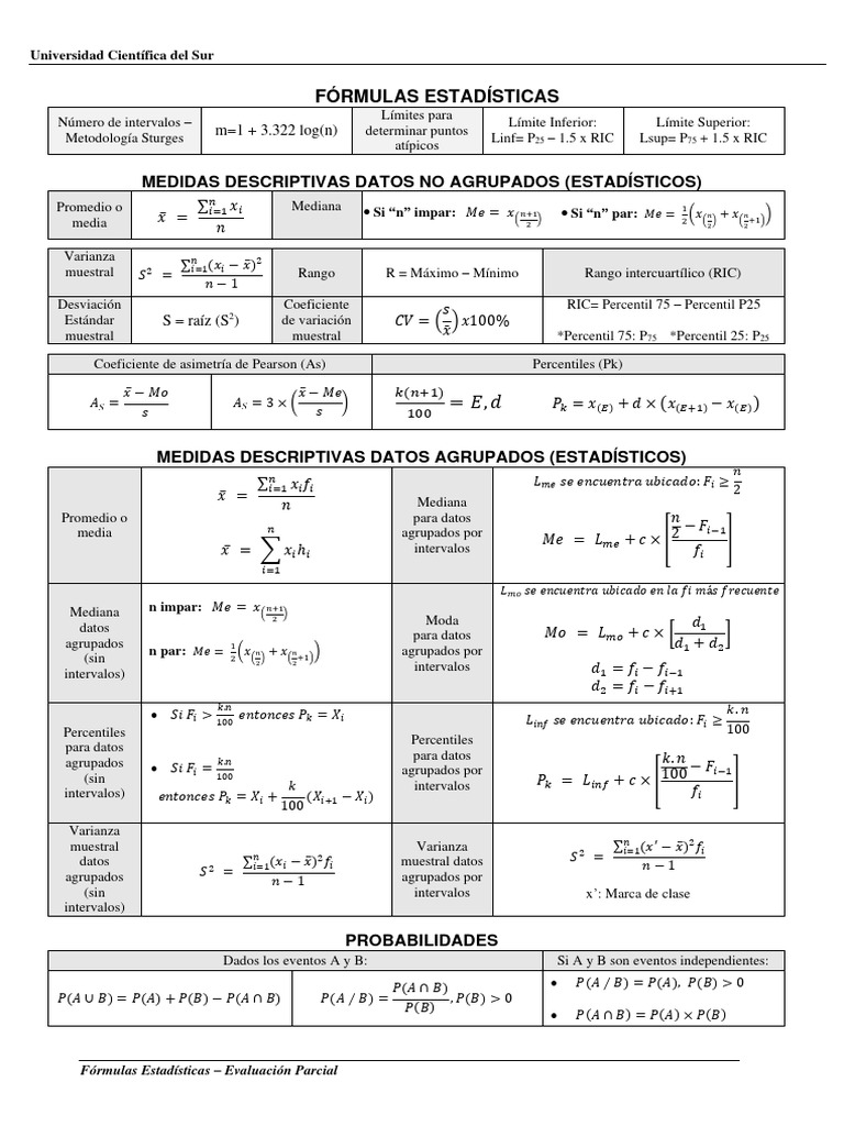 Formulario - 2023 - Evaluación Parcial - UCSUR | PDF