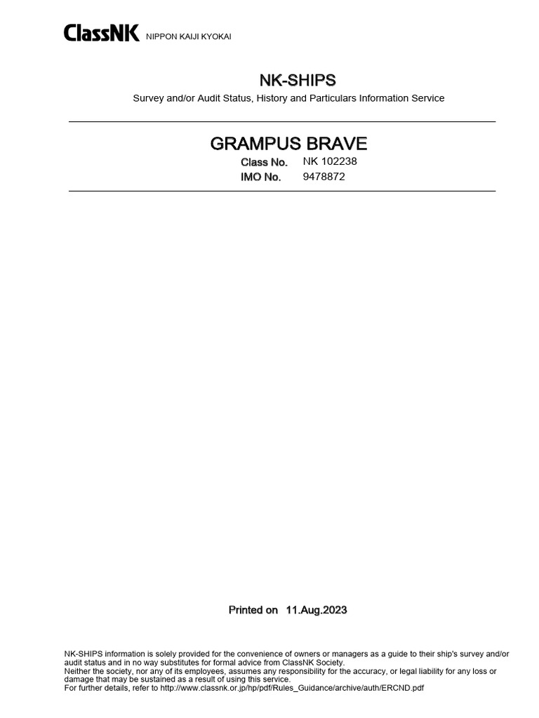 NK Class Status - 20230811 | PDF | Computers | Technology & Engineering