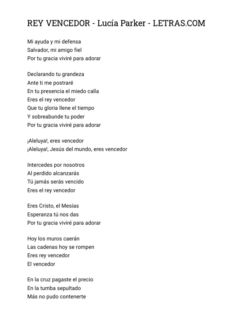 Rey Vencedor - Lucía Parker | PDF | Poesía | Religión y espiritualidad