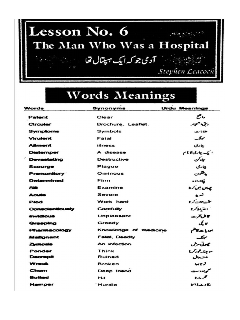 Chapter 6 English Notes 12th Class | PDF