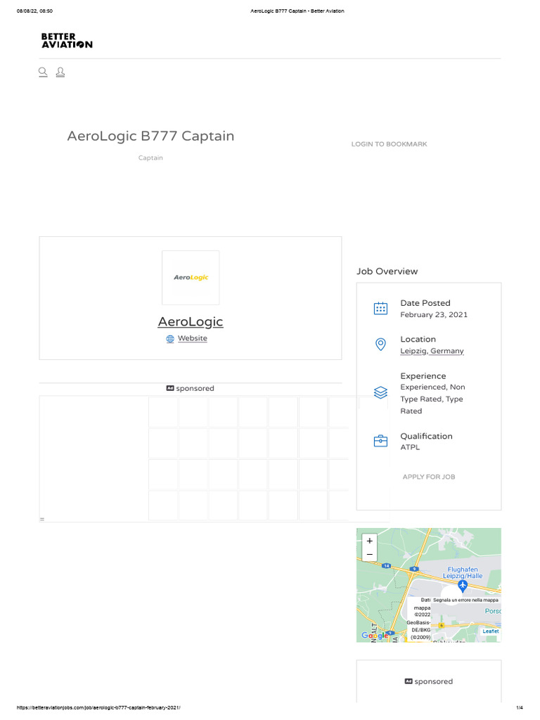 AeroLogic B777 Captain - Better Aviation 2021 | PDF