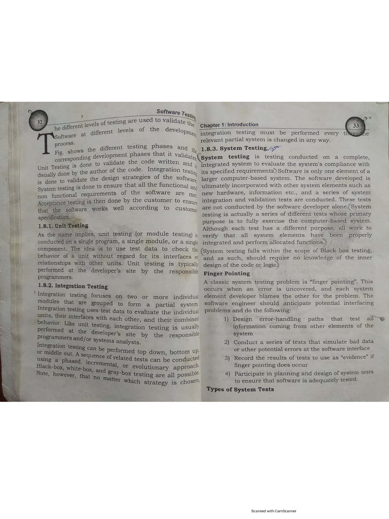 Levels of Testing | PDF