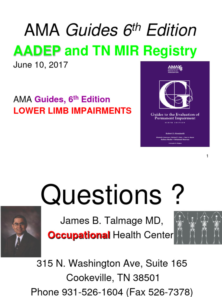 16 AMA Guides Lower Extremity Talmage | PDF