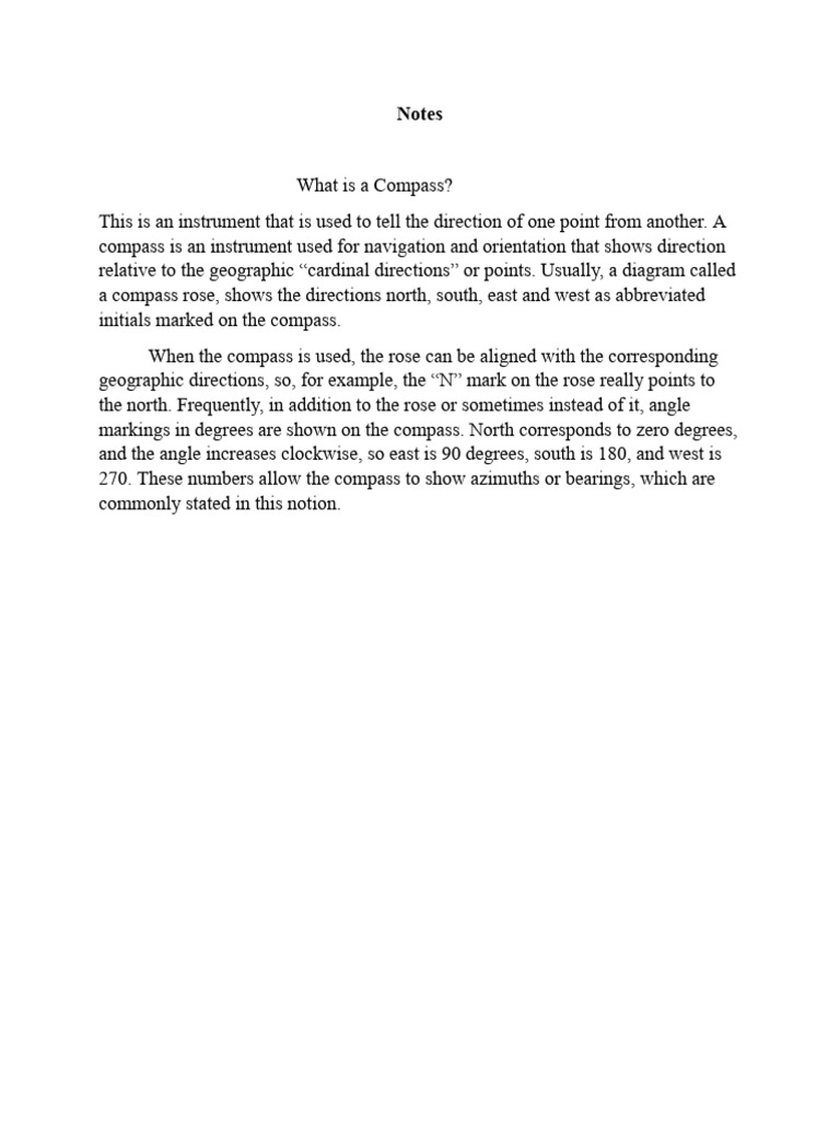 Understanding the Compass: Uses & History | PDF | Social Science