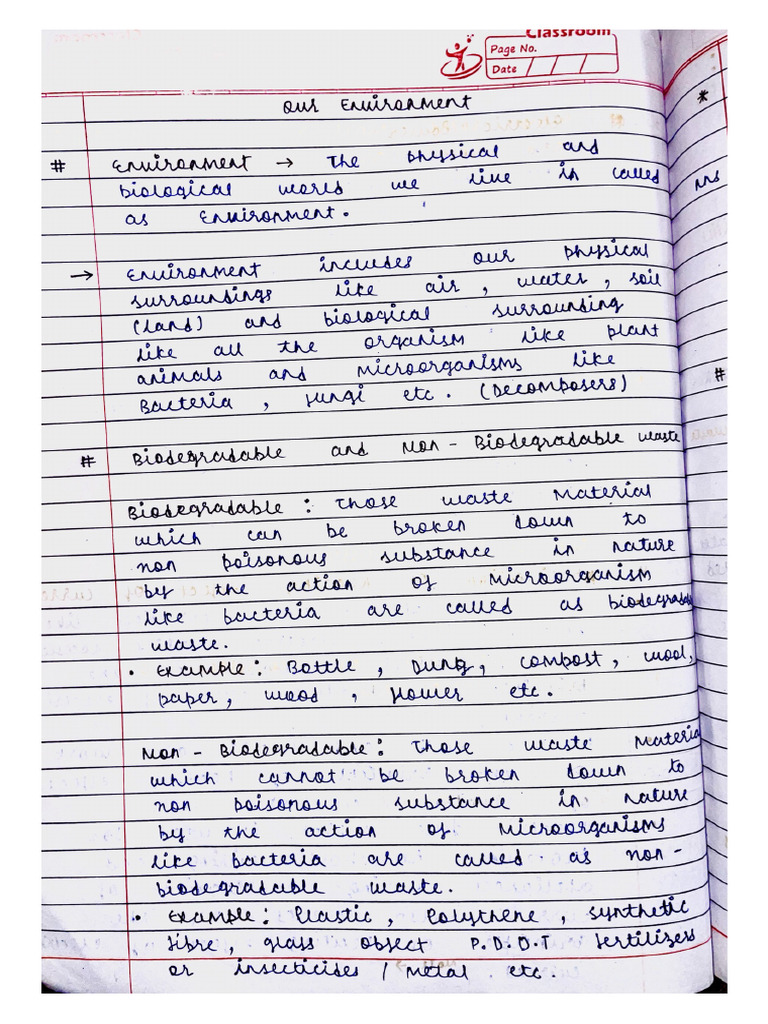 Our Environment Class 10th Notes | PDF