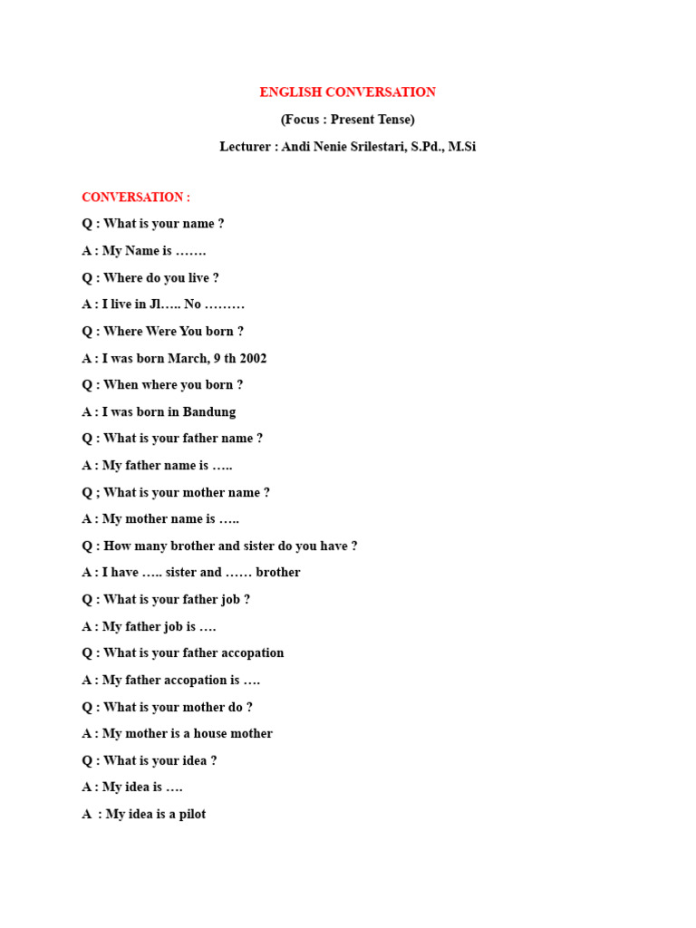 Materi 1 English Class MRS Andi Nenie Al Ghifari University | PDF