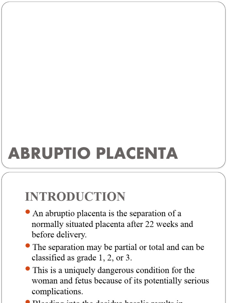 Abruptio Placenta | PDF