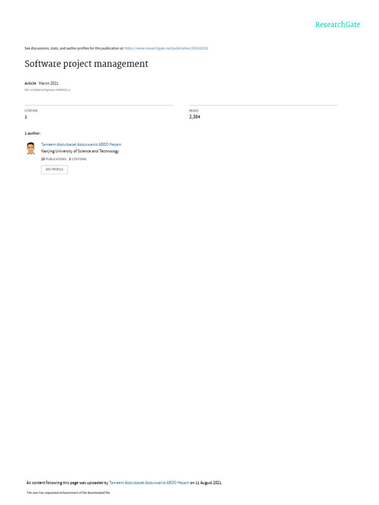 Software Project Management | PDF