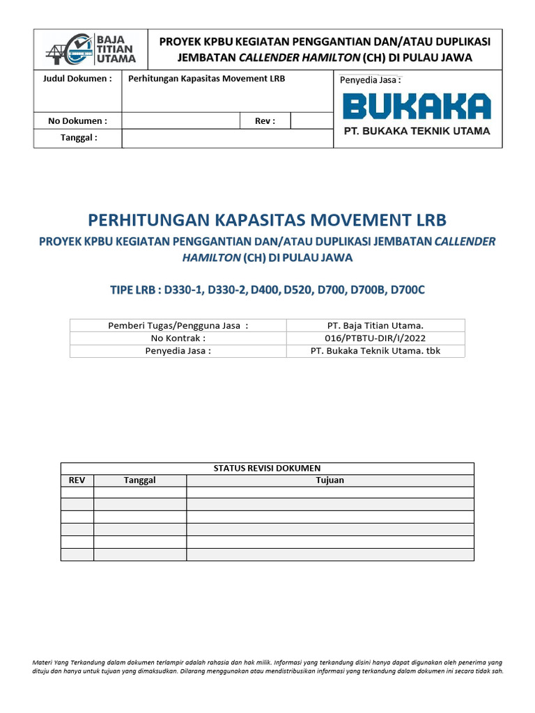 Cover Perhitungan LRB | PDF | Teknologi & Rekayasa