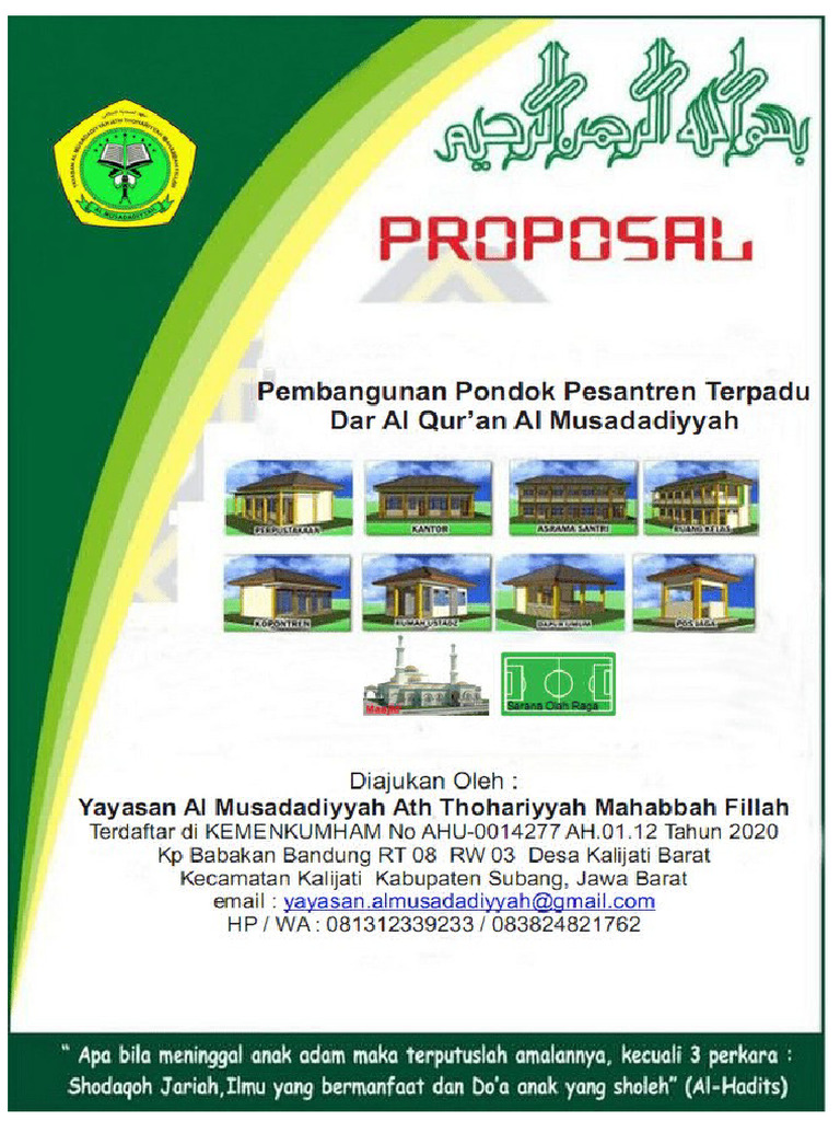 Proposal - Pembangunan - Dar Al Qur'an Al Musadadiyyah | PDF | Karier & Perkembangan | Griya & Taman