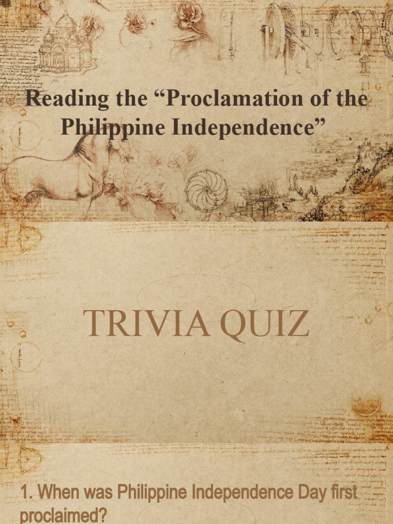 Reading The Proclamation of PH Ind. | PDF | Philippines