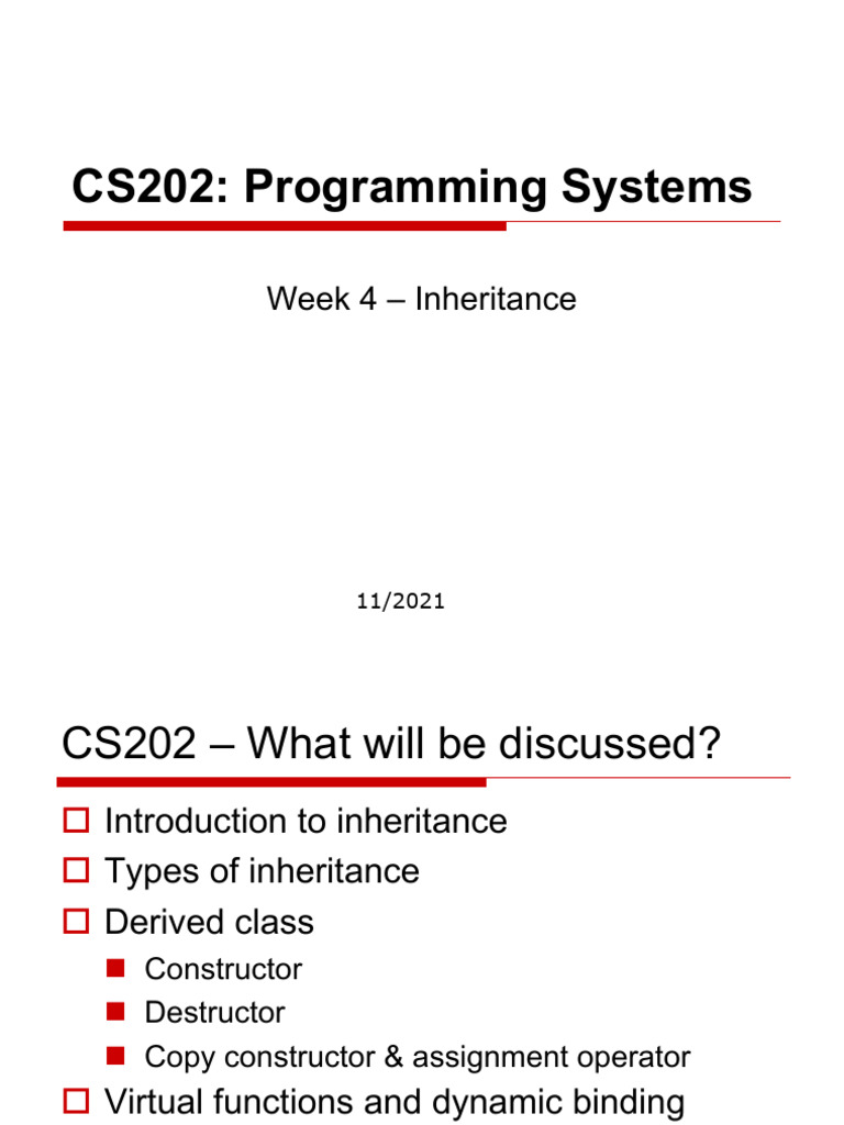 CS202 Week4 | PDF