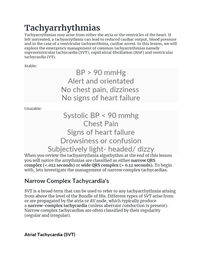Tachyarrhythmia S | PDF