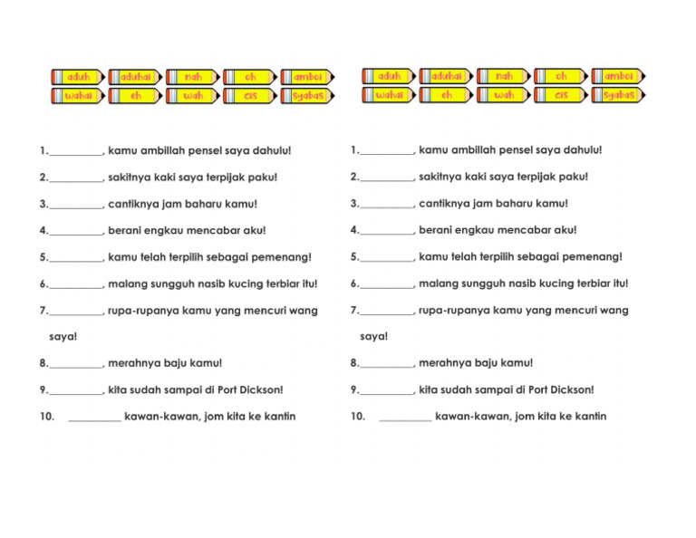 Latihan Kata Seru | PDF