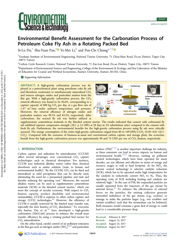 Q1+2017+Environmental Benefit Assessment For The Carbonation Process of ...
