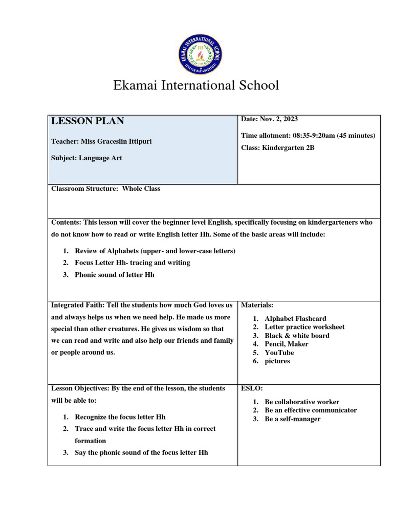 3rd Lesson Plan 651413039 Graceslin | PDF