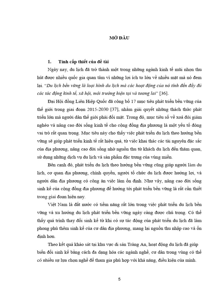 02 PhatTrienDuLichGanVoiSinhKe MoDau | PDF