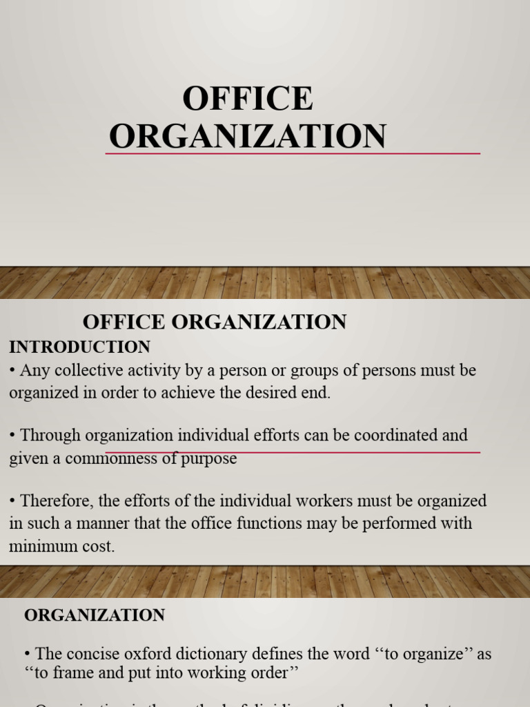 Principles of Office Organization | PDF | Career & Growth | Business