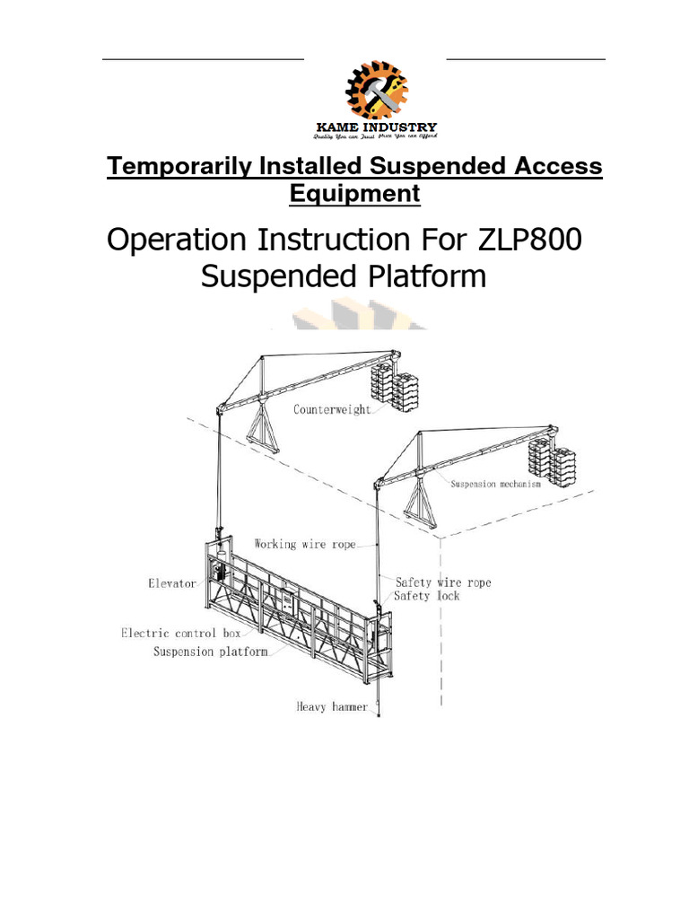 Kame Suspended Cradle Platform | PDF