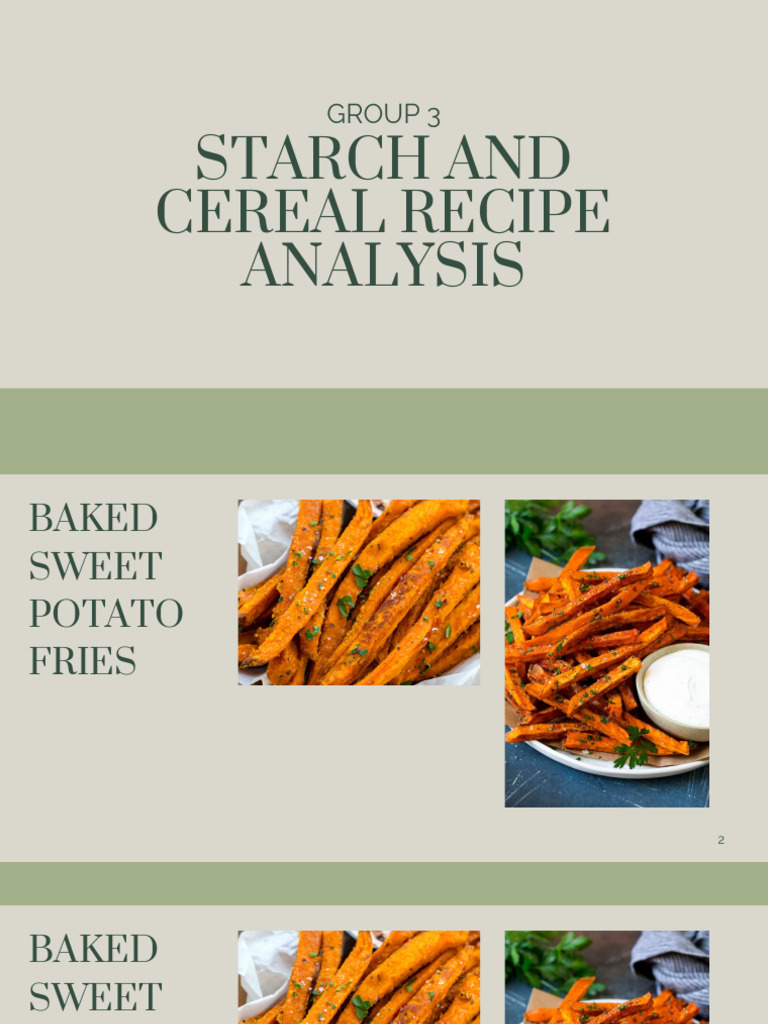 Tle Final Final Recipe Analysis | PDF