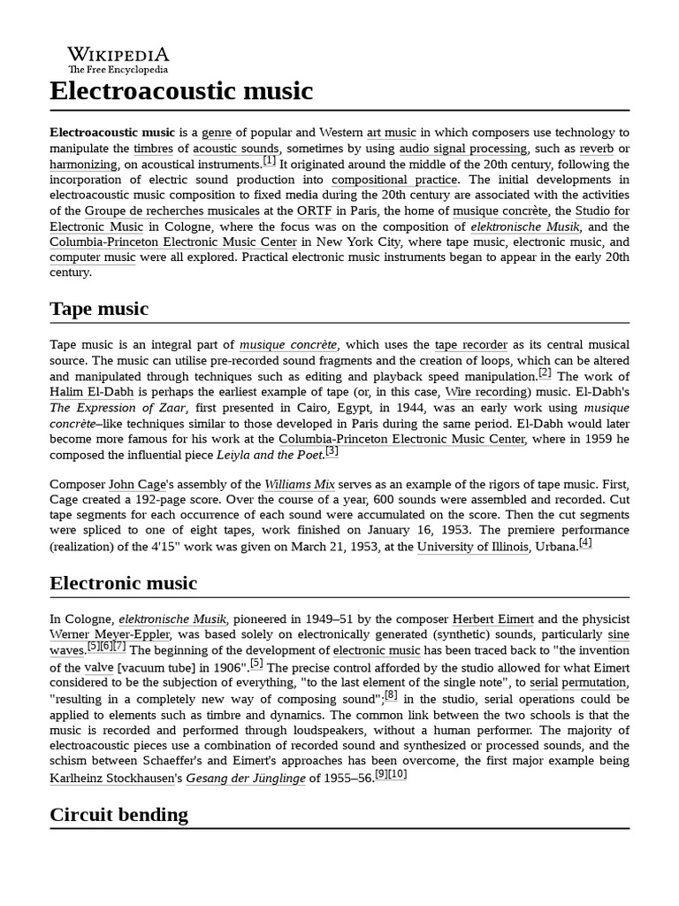 Electroacoustic Music | PDF
