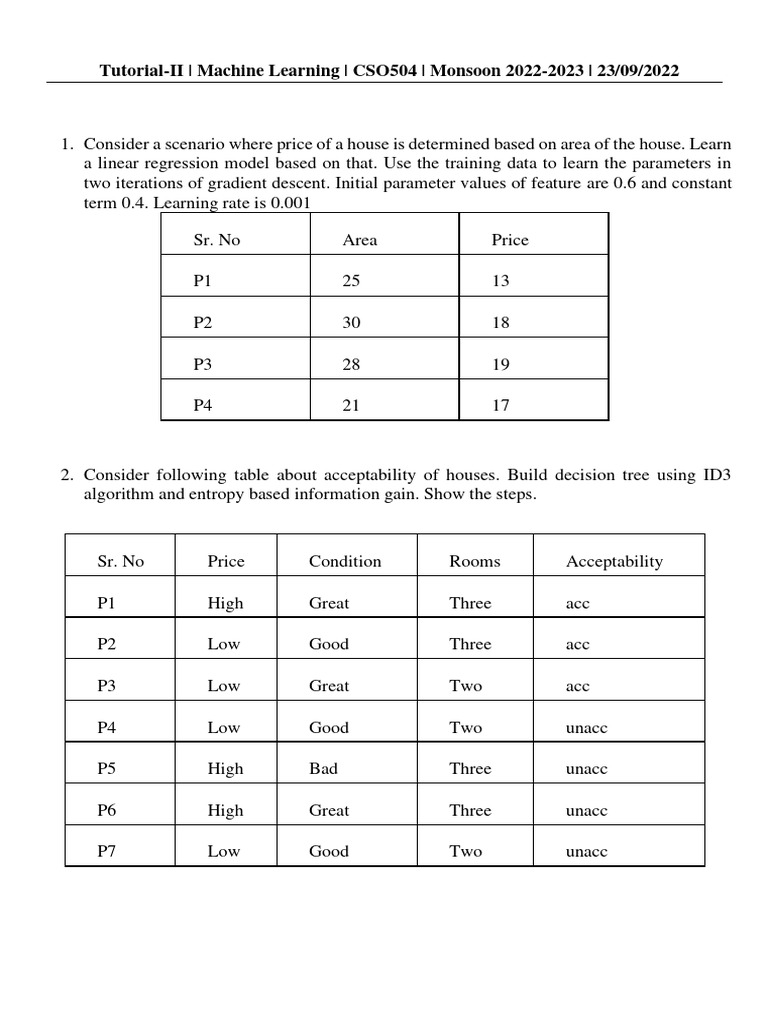 ML Tutorial II | PDF