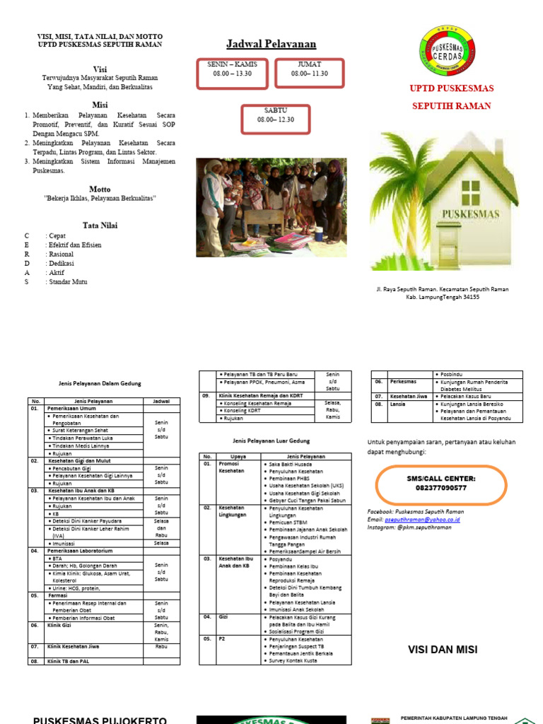 Ok LEAFLET VISI MISI DAN JENIS PELAYANAN | PDF