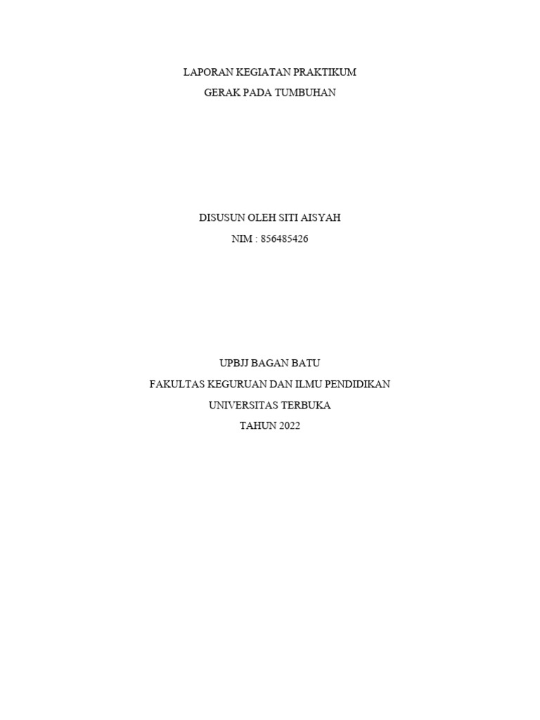 Laporan Kegiatan Praktikum | PDF | Griya & Taman | Sains & Matematika