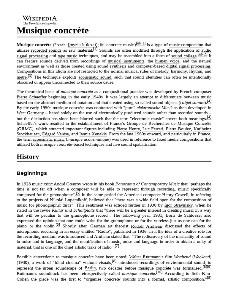 Musique Concrète | PDF