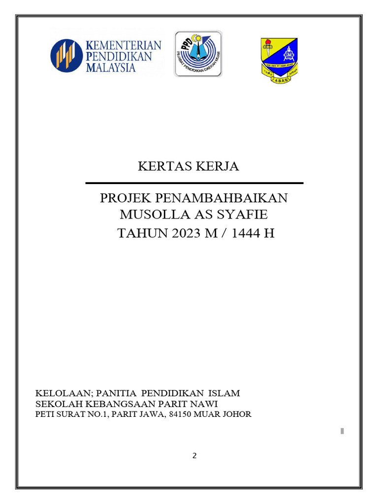Kertas Kerja Naik Taraf Surau | PDF