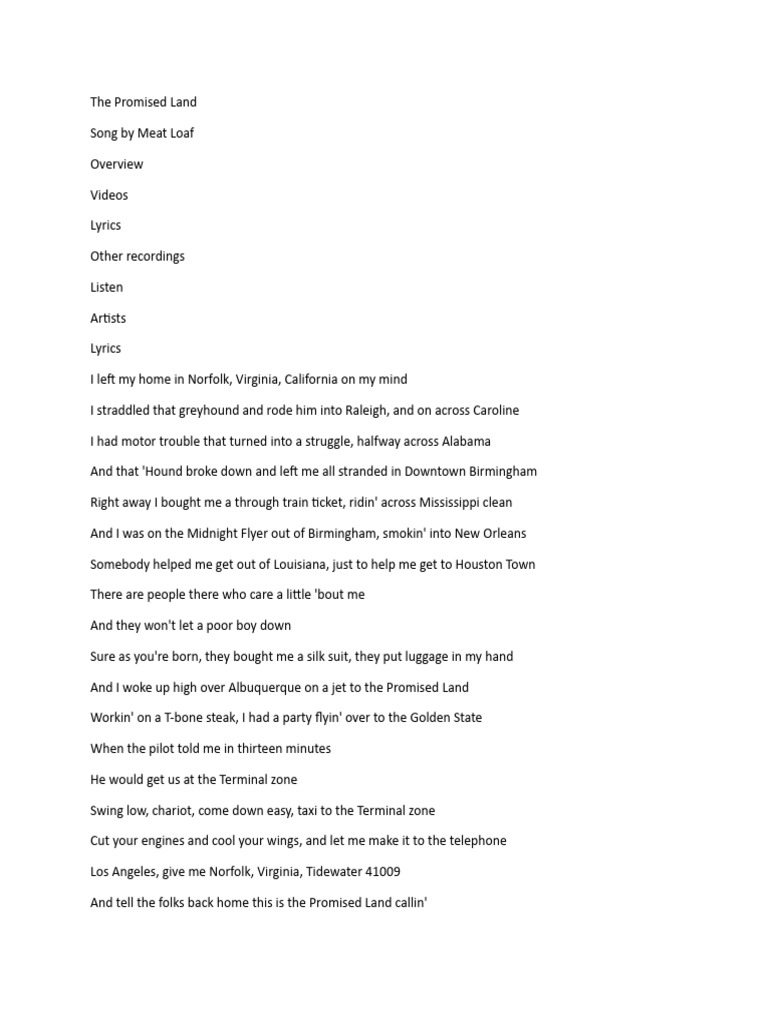 The Promised Land | PDF