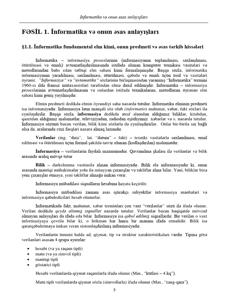 Informatika Tam 1 | PDF