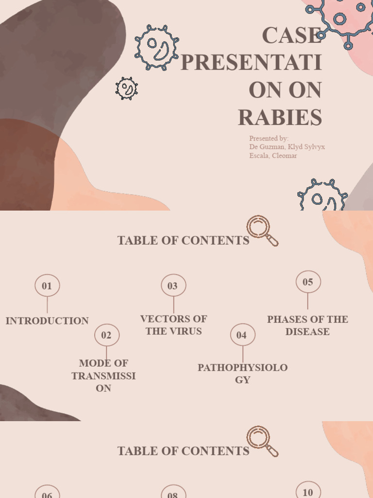 Rabies Case Pres | PDF