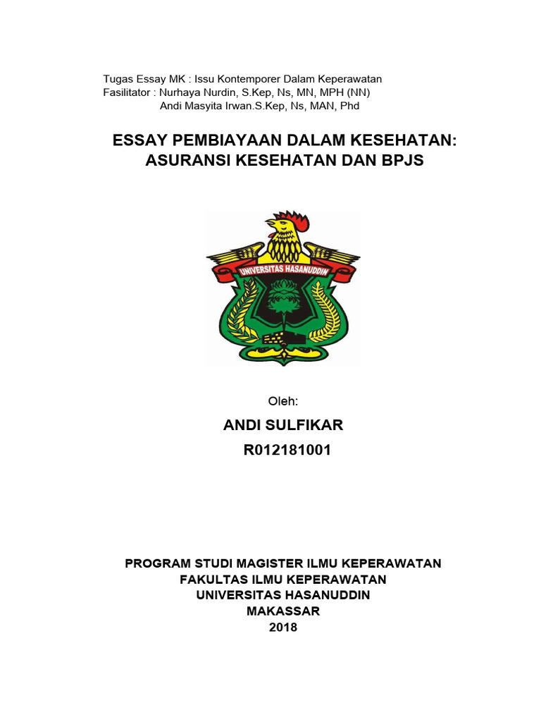Sampul Tugas Essay MK | PDF