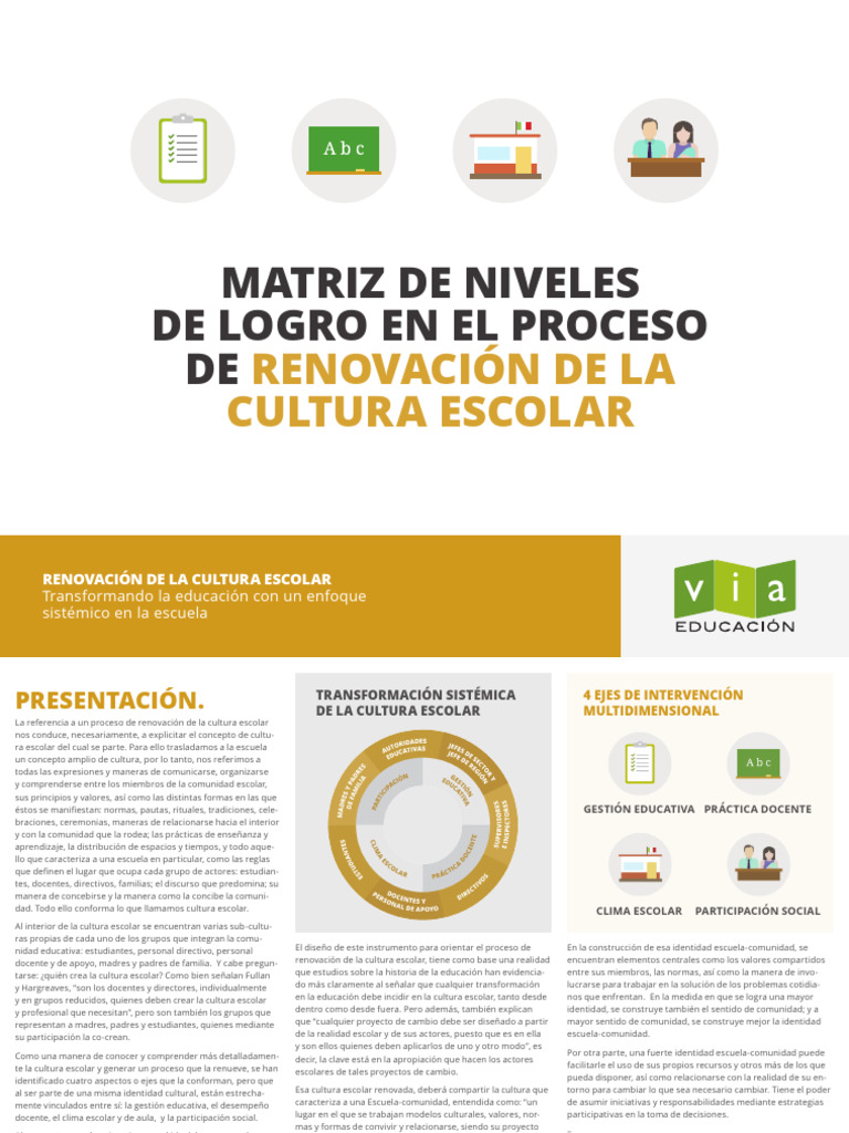 Matriz de Niveles de Logro RCE | PDF