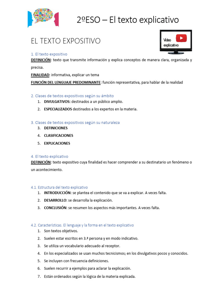 El Texto Explicativo | PDF
