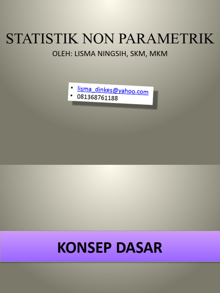Statistik Non Parametrik | PDF
