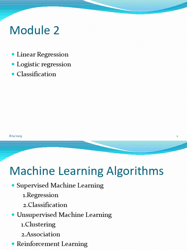 Supervised Learning: Regression & Classification | PDF | Teaching Methods & Materials