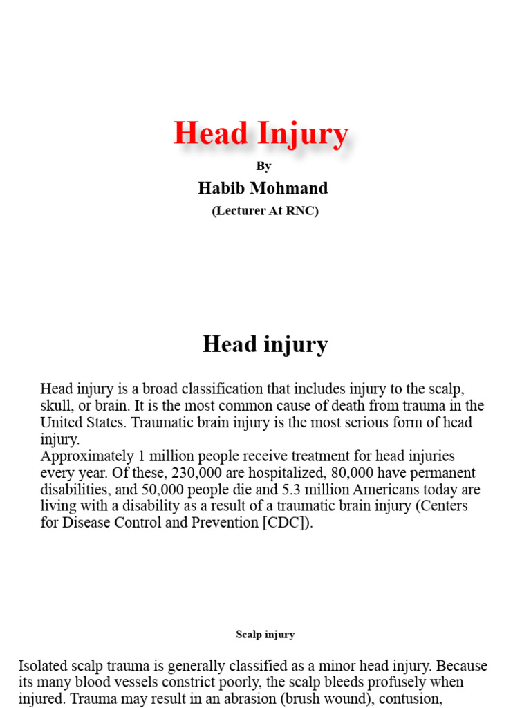 Head Injury | PDF