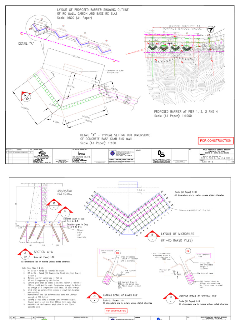 SUKE Construction Drawing Pier 2 Pier 3 & Pier 4 | PDF | Malaysia