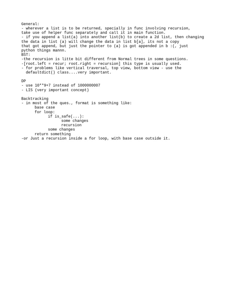 DSA Tips and Tricks | PDF | Computers | Teaching Methods & Materials