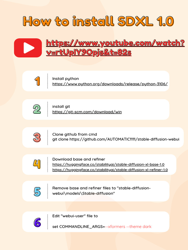 SDXL Installation Step by Step | PDF