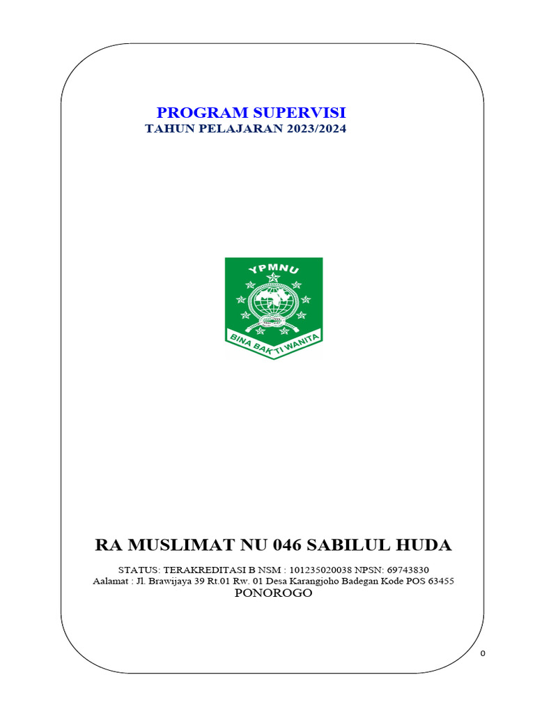 Program Supervisi.. | PDF
