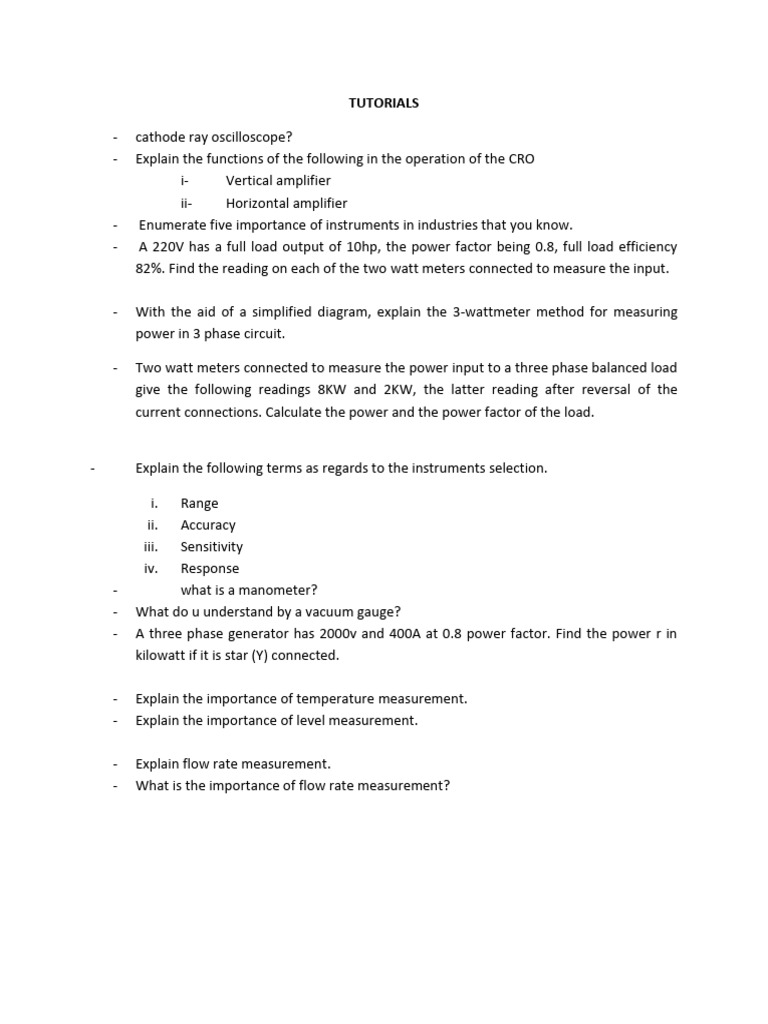 Eec 236 - Instrumentation Tutorials | PDF