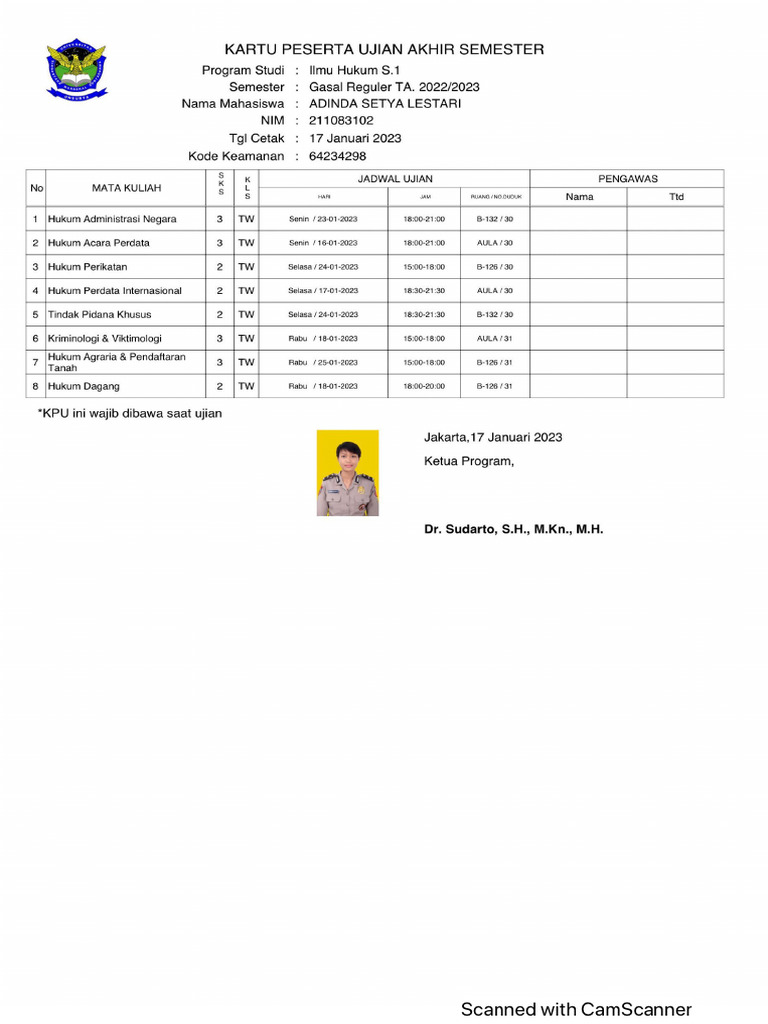 Uas Adinda Setya Lestari Hukum Acara Per | PDF