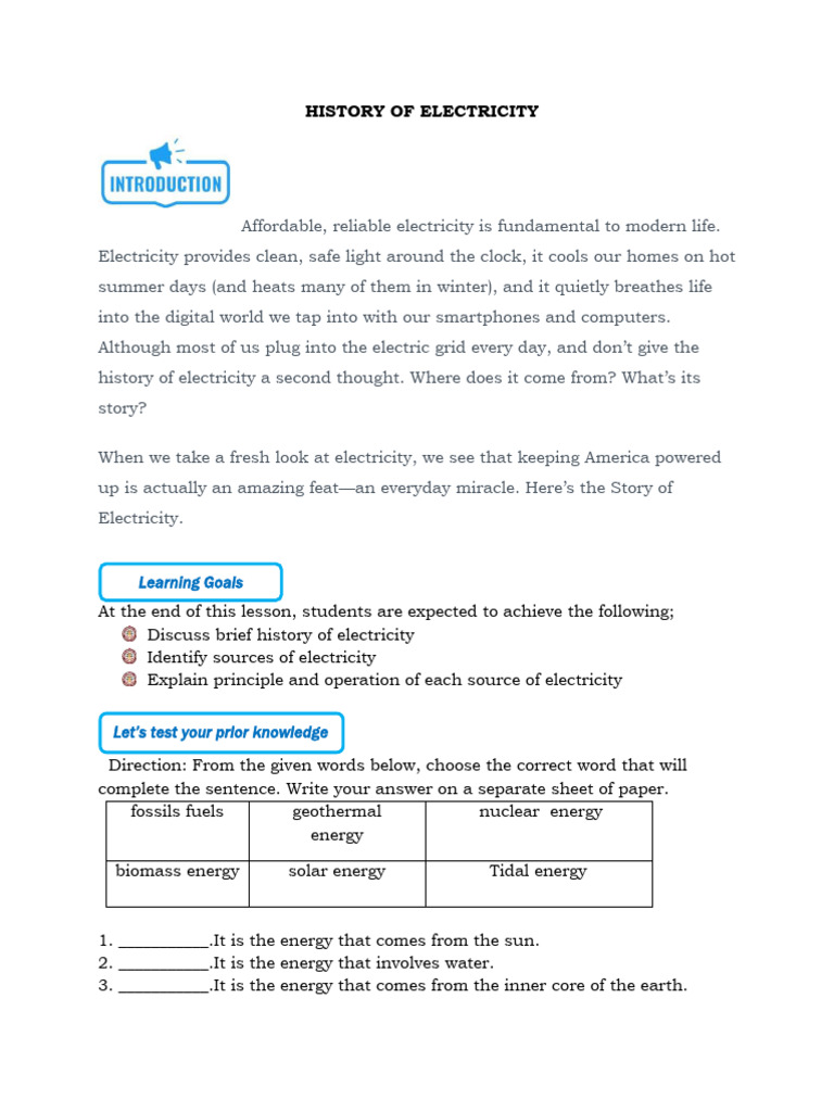 History of Electricity 1 | PDF