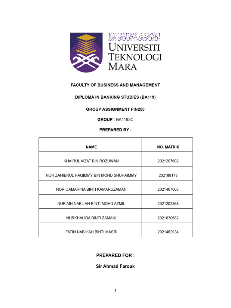 Fin250 Assignment 2 | PDF