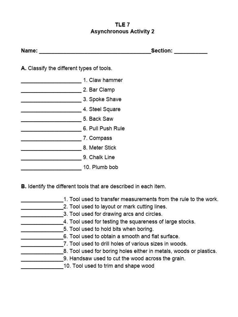 Tle 7 Asynchronous Activity 2 | PDF